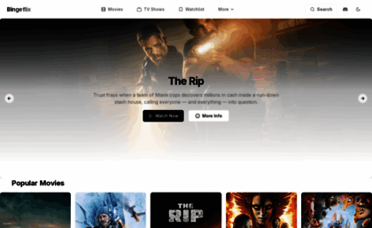 Bingeflix.tv website. Bingeflix - Watch Movies Online.