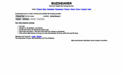 Buzzheavier.com website. Buzzheavier.com.