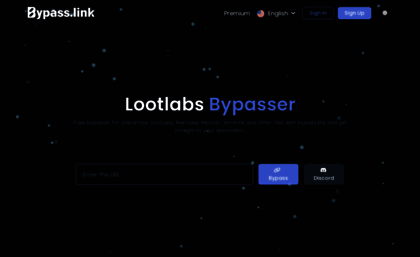 Bypass.link website. Bypass.link — Bypasser for Linkvertise, LootLabs, Work.ink and More!.