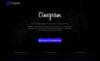 Cinegram.net website. Cinegram - Stream HD Movies and Series FREE.