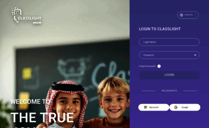 Classlight.com website. Login | Classlight.