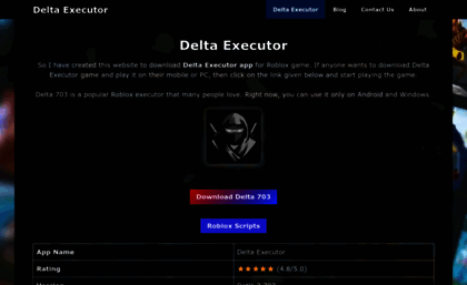 Deltaexecutorx.com website. Delta Executor v2.691 [OFFICIAL PAGE].