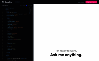 Enzostvs-deepsite.hf.space website. DeepSite | Build with AI