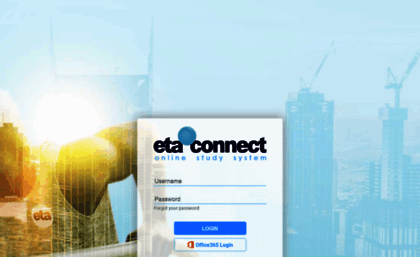 Etaconnect.etacollege.com website. Eta Connect Login.
