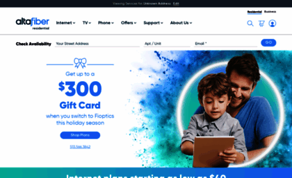Fuse.net website. Altafiber Home.