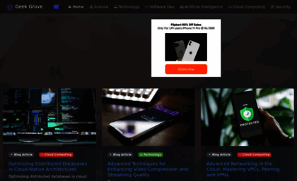 Geekgrove.net website. Geek Grove.