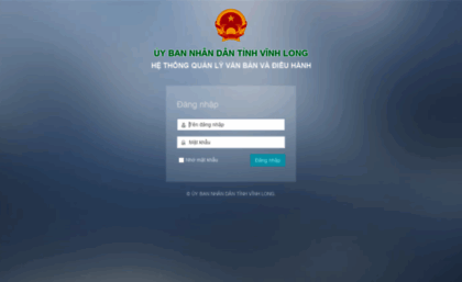 Hscv.vinhlong.gov.vn website. Đăng nhập hệ thống quản lý văn bản và hồ sơ công việc | TDOffice.