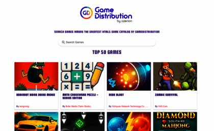 Html5.gamedistribution.com website. GameDistribution Portal.