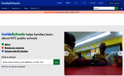 Insideschools.org website. InsideSchools.