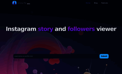 Instapv.com website. Instagram Story and Followers Viewer | InstaPV.