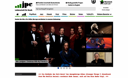 Jpc.de website. Jpc.de: Musik und Filme auf CD, LP, DVD und Blu-ray online kaufen.