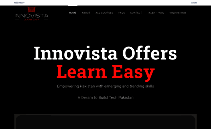 Learneasy.pk website. Home - Innovista Learn Easy.