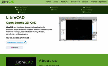 Librecad.org website. LibreCAD - Free Open Source 2D CAD.