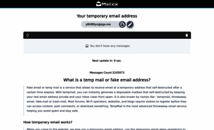 Mail.cx website. Mail.cx Temp Mail - Disposable Temporary E-Mail Address.