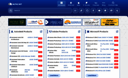 Mutaz.net website. Mutaz.net / Free software for Windows.
