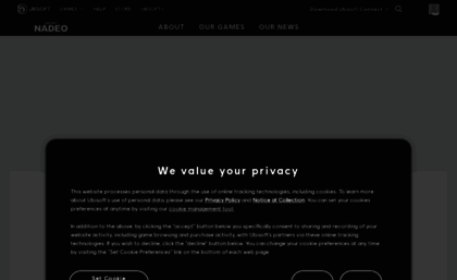 Nadeo.com website. Ubisoft Nadeo | Ubisoft (US).