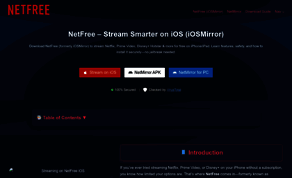 Netfree.in website. NetFree - Watch Movies and Series in iOS Device (NetMirror) - NetFree.