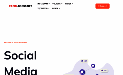 Rapid-boost.net website. Rapid-Boost.net – Buy Followers And More!.