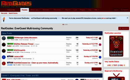 Redguides.com website. RedGuides: EverQuest Multi-boxing Community.