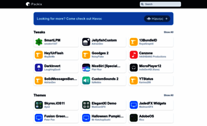 Repo.packix.com website. Packix Repo.