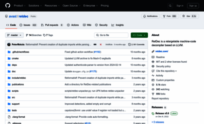 Retdec.com website. GitHub - avast/retdec: RetDec is a retargetable machine-code decompiler ...