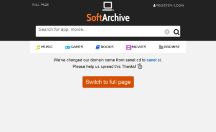 Sanet.st website. SoftArchive – SANET.