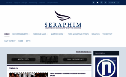 Seraphimsl.com website. Seraphim - Your premier Second Life™ shopping resource.
