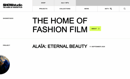 Showstudio.com website. SHOWstudio.