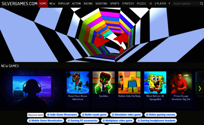 Silvergames.com website. The Best Online Games on Silvergames.com.