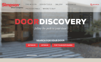 Simpson.com website. Simpson Door Company | Wood Doors | Interior & Front Doors.