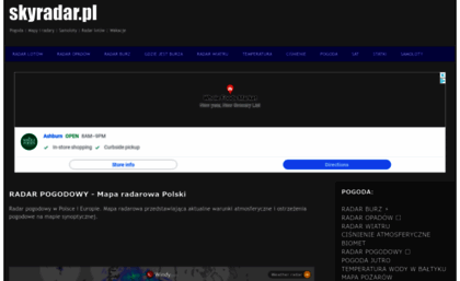 Skyradar.pl website. Skyradar.pl.
