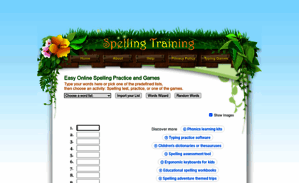 Spellingtraining.com website. Free Online Spelling Training & Games for ...