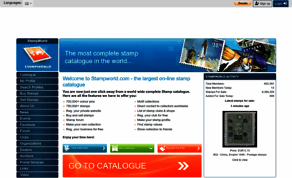 Stampworld.com website. StampWorld.com - the most complete stamp catalogue on the internet ...