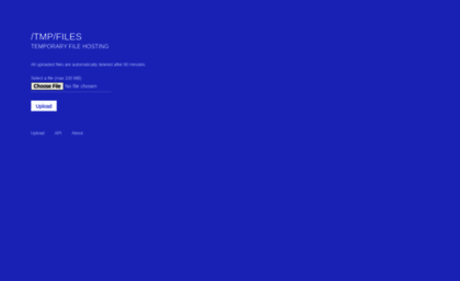 Tmpfiles.org website. /tmp/files - Temporary File Upload.