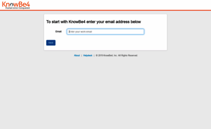 Training.knowbe4.com website. KnowBe4.