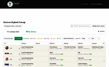 Tvlistings.gracenote.com website. TV Listings- Find Local TV Listings and Watch Full Episodes ...