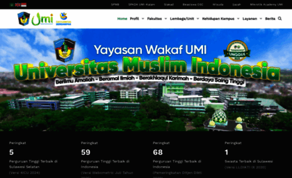 Umi.ac.id website. Official Website – Universitas Muslim Indonesia - Official Website.