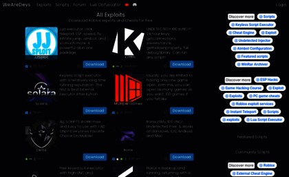 Wearedevs.com website. Roblox Executors - WeAreDevs.