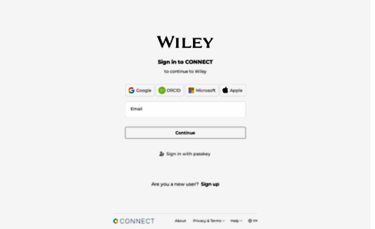 Wiley.scienceconnect.io website. Connect.