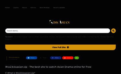 Ww2.kissasian.vip website. Watch Asian Drama, Movies and Shows English Sub Full HD on Ww2 ...