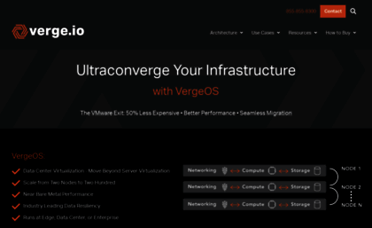 Yottabyte.com website. Ultraconverge Your Infrastructure - Verge.io.